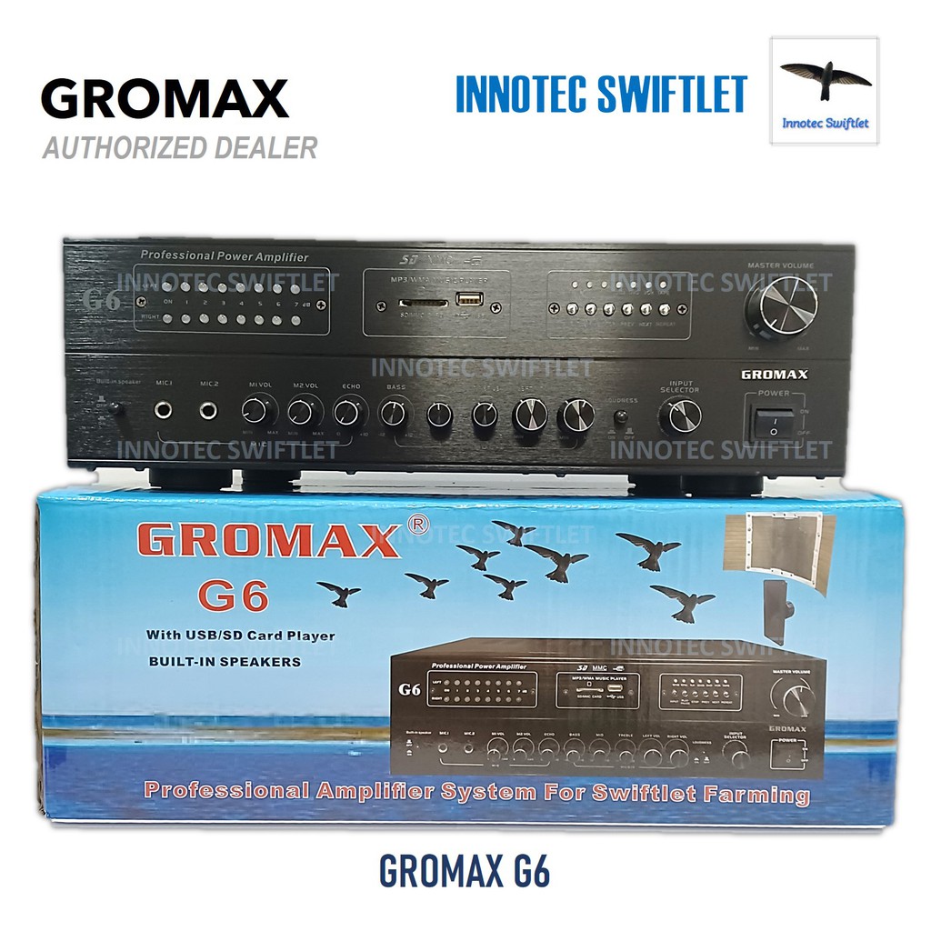 Gromax G6 Professional Amplifier for Swiftlet Farming 专业高清引燕播音扩音器 ...
