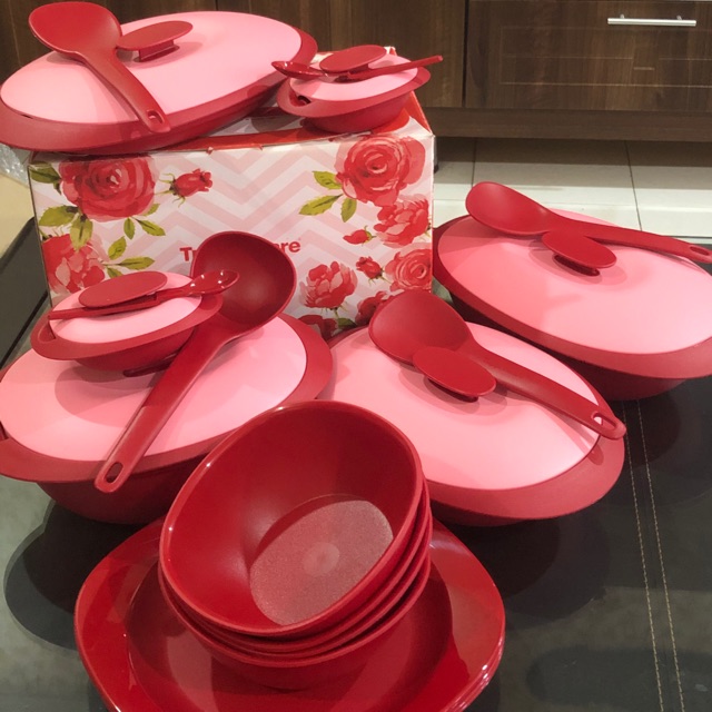 (Ready Stock) set hidangan lengkap seisi keluarga - Tupperware - set ...