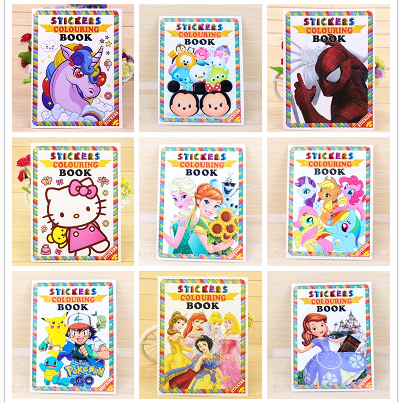 Sticker Activity Book Write And Colouring Kids Early Learning Books ...