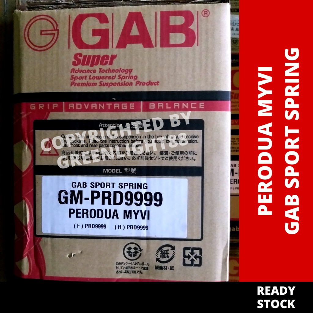 (100% ORIGINAL) PERODUA MYVI 2005 GAB SPORT SPRING (1 SET 4 PCS ...