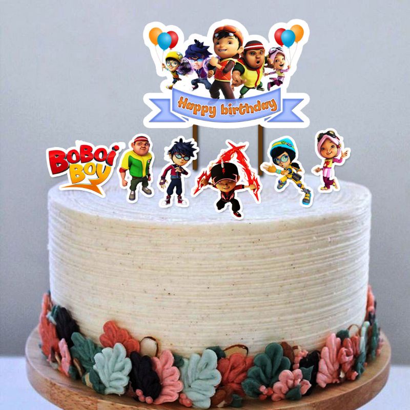 Boboi boy happy birthday cake Topper birthday cake decoration | Shopee ...