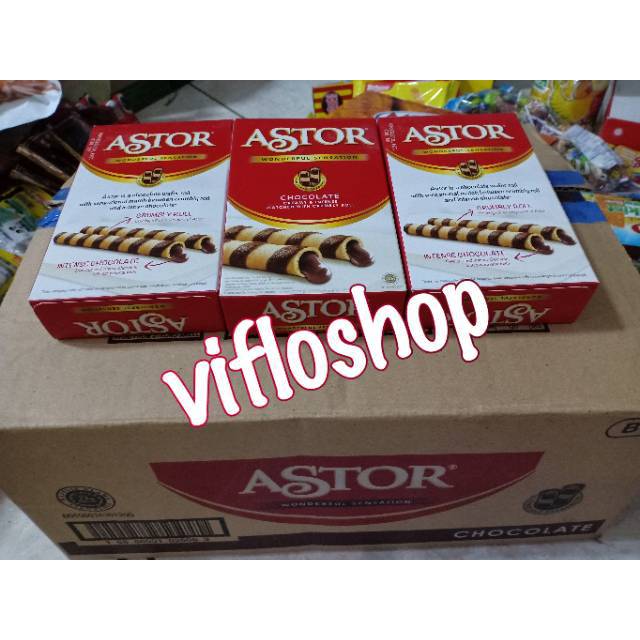 Mayora Astor Chocolate Wafer Stick 40 gram Box Packaging | Shopee Malaysia