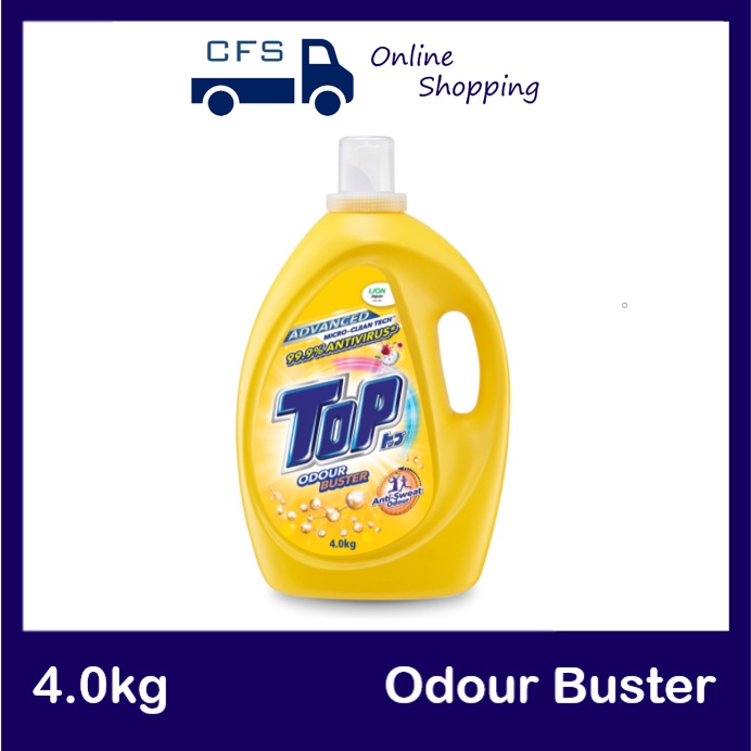 TOP Liquid Laundry Detergent - Odour Buster (4kg) | Shopee Malaysia