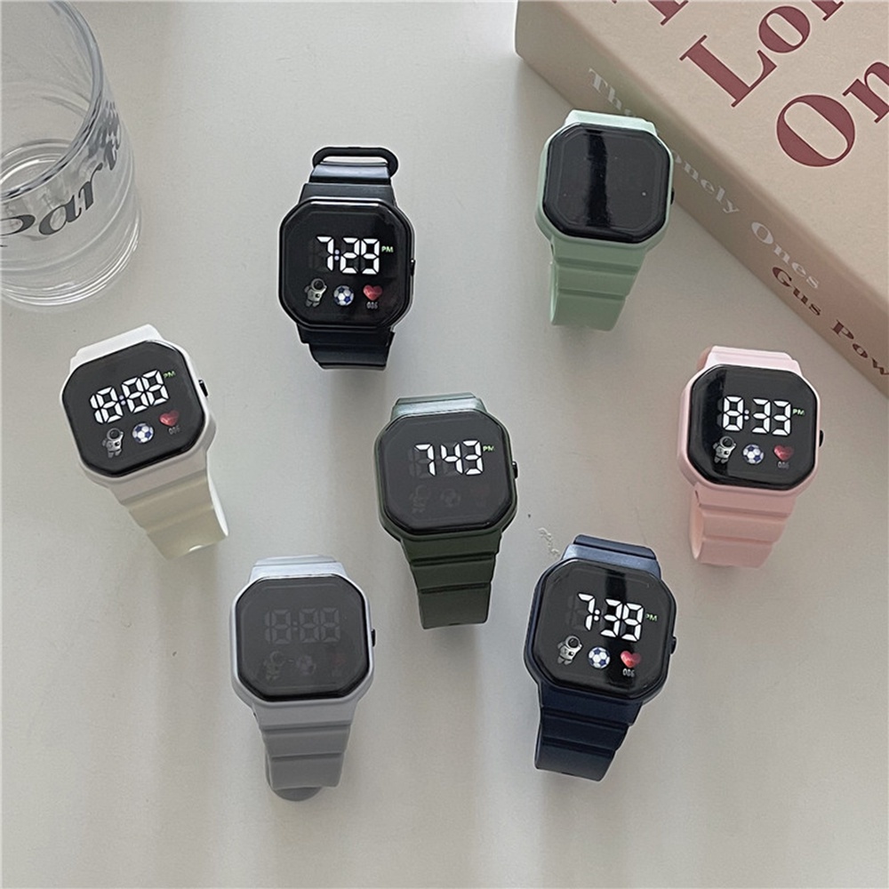8 Colors 30m Waterproof LED Electronic Watch Digital Screen Square Map ...