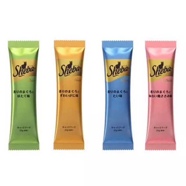 🇯🇵Sheba Duo crispy nutritious treats with creamy filling 20g/pack ...