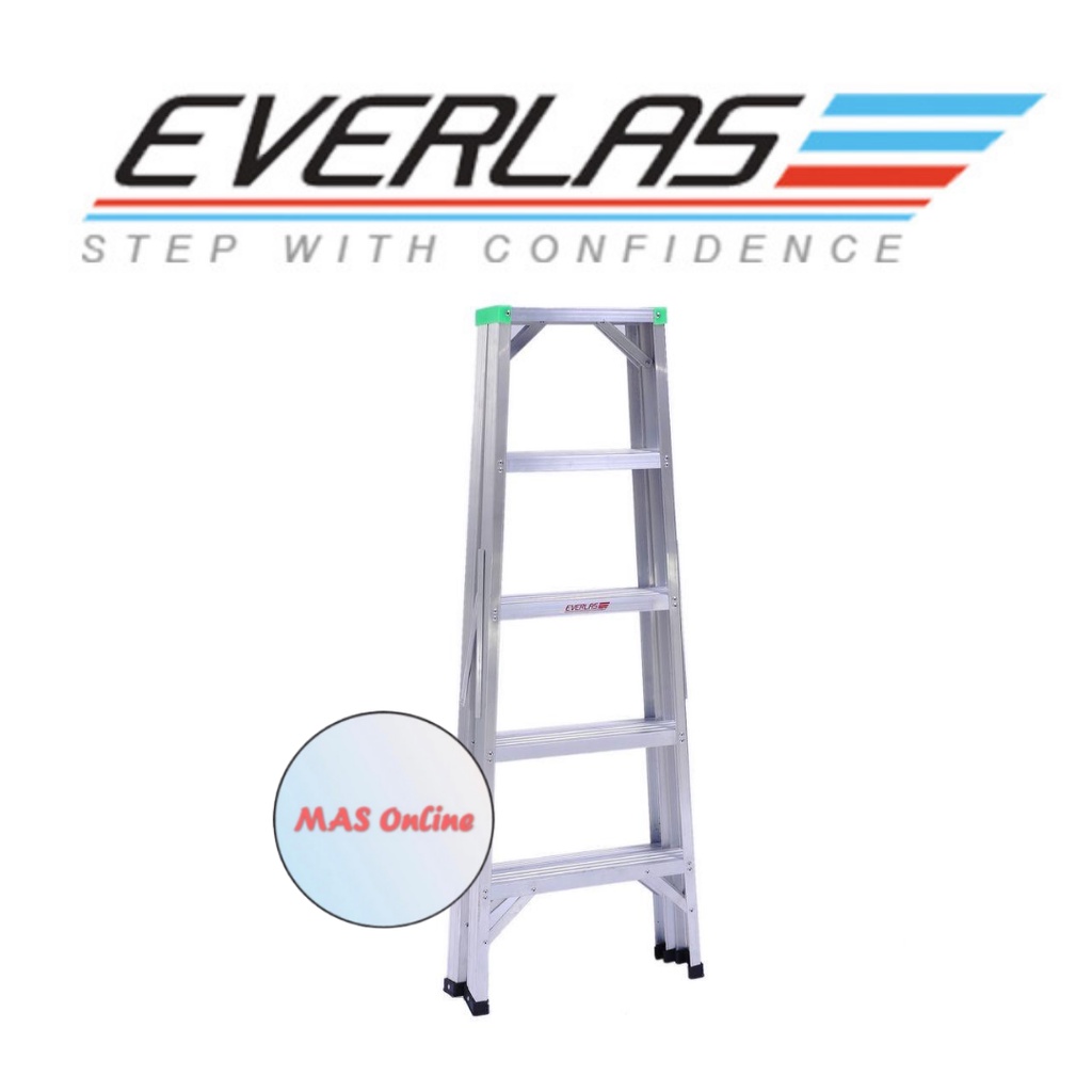Everlas Tangga Dua Sebelah Double Sided Ladder 9 Steps Tangga Lipat ...