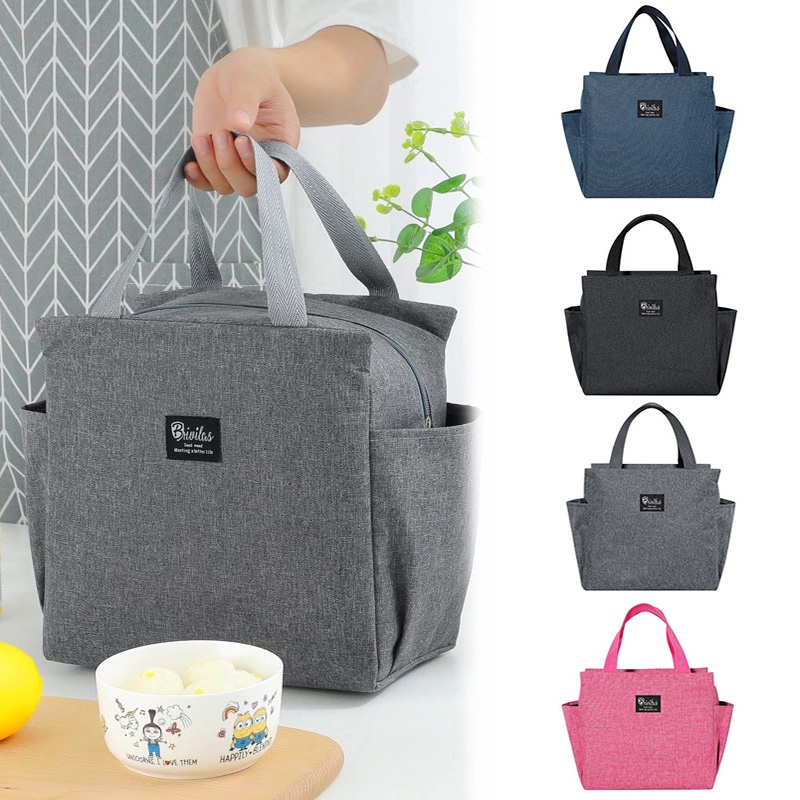 4 Colors Portable Lunch Aluminum Film Bag / Outdoor Picnic Insulation ...