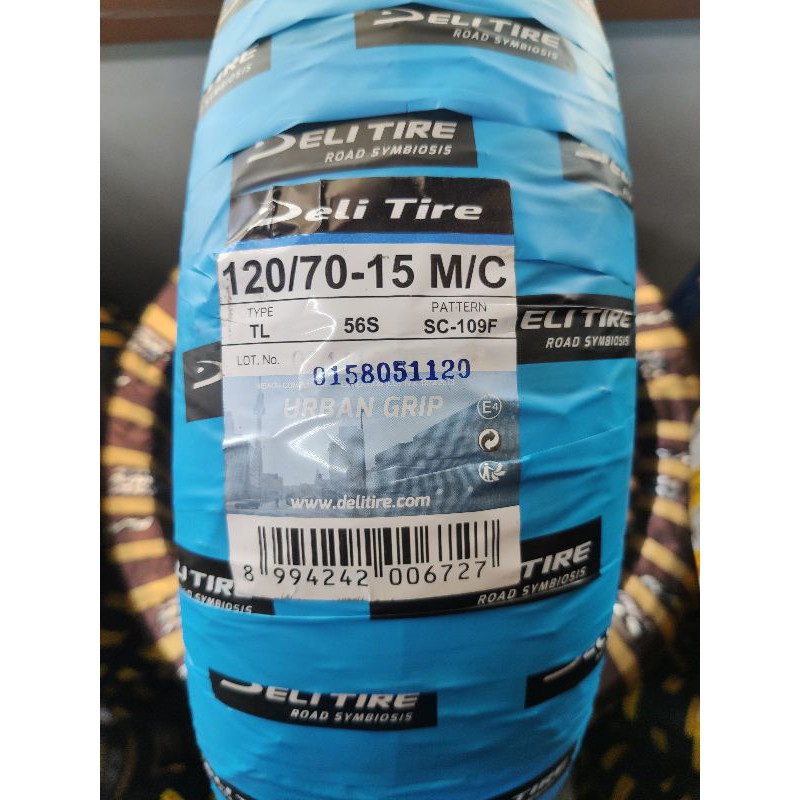 TAYAR SKUTER Deli Tire SC109F 120/70-15 56S TL Tyre (Xmax 250, MAXSYM ...