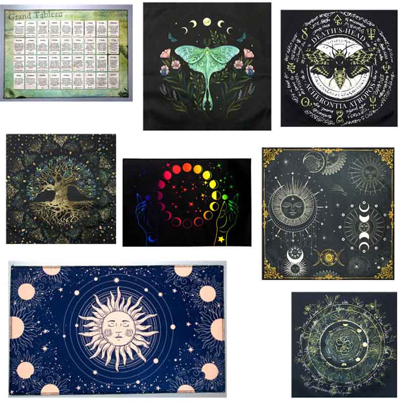 Tarot Playmat Table Cloth Color Digital Printing Divination Accessories ...