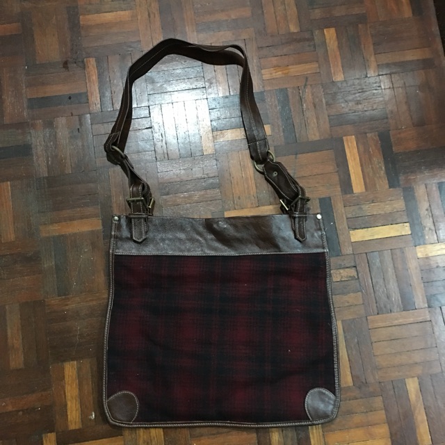 Cheque Messenger Bag Chequered Leather | Shopee Malaysia