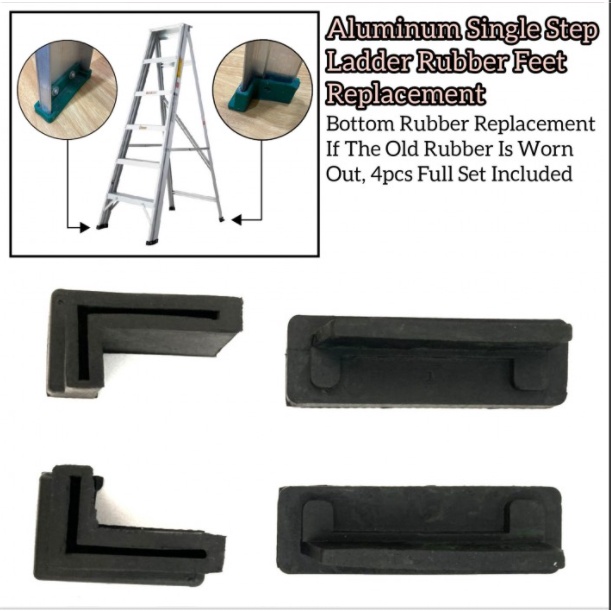 ALUMINIUM SINGLE LADDER STEP MULTIPURPOSE LADDER RUBBER BOTTOM ...