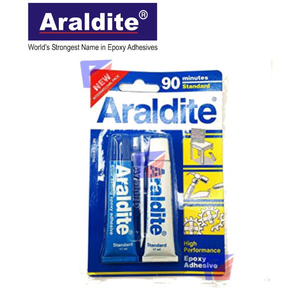 Araldite 90MIN Slow-Setting Epoxy Adhesive Glue(Blue/Standard) | Shopee ...