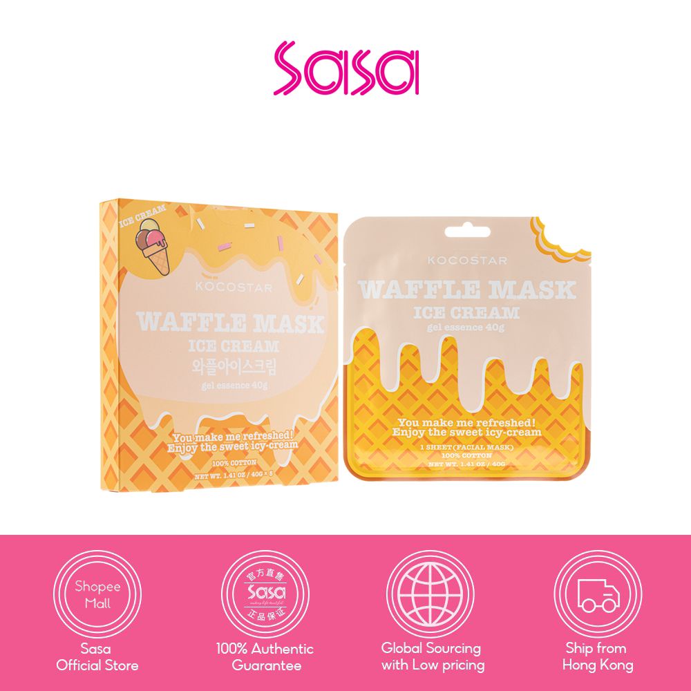 KOCOSTAR Waffle Mask (40g X5) (Ice cream/Blueburry/Strawberry) | Shopee ...