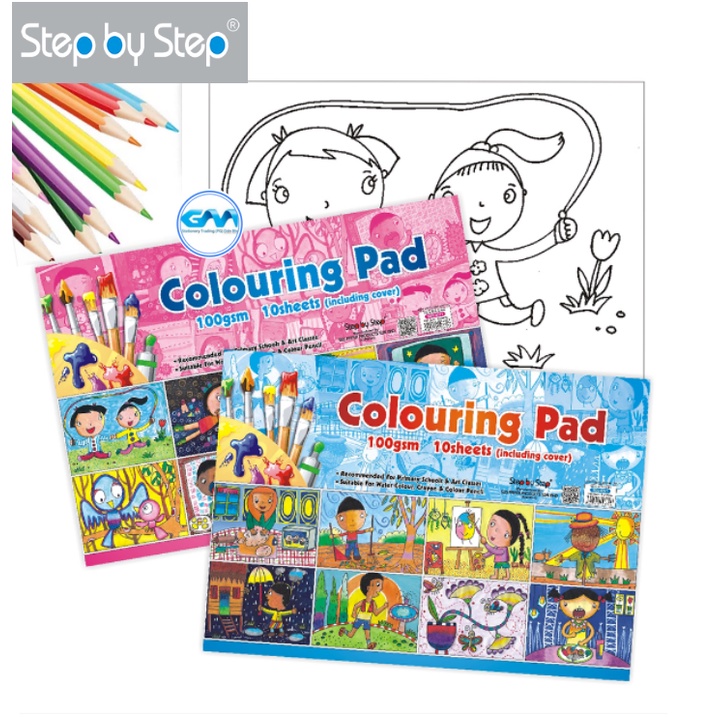 B4 Colouring Pad 100gsm | Colouring Books | Buku Warna | 颜色彩色本 | Shopee ...