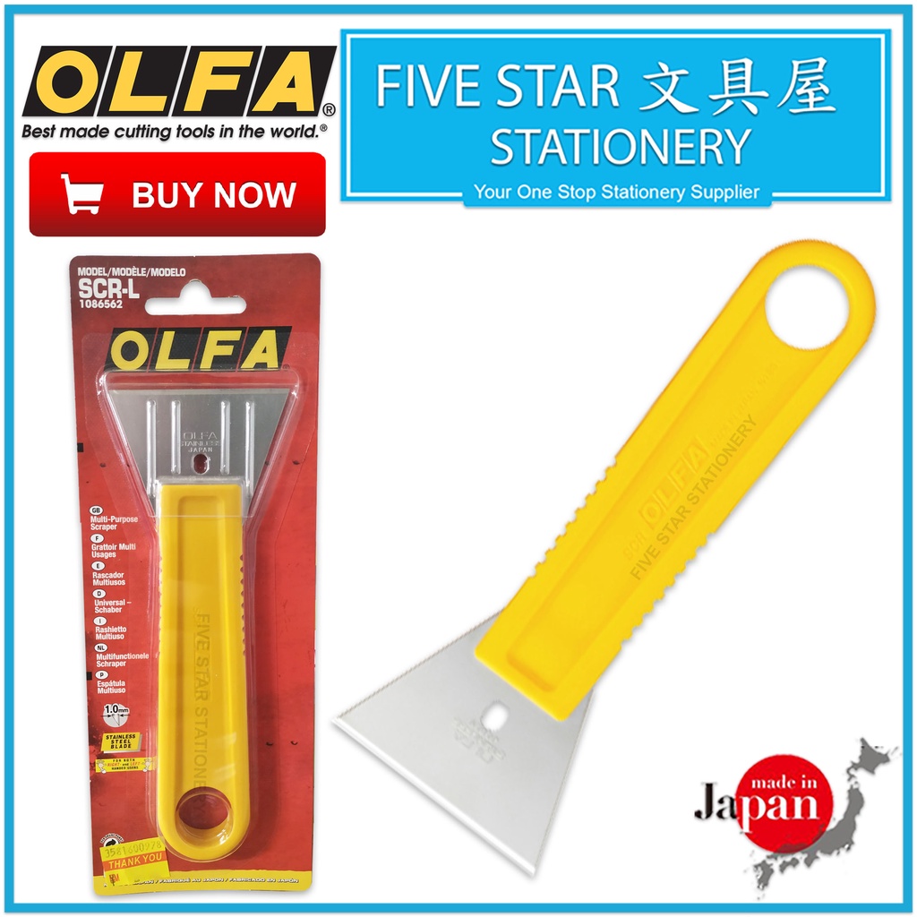 fivestar2u Olfa SCR-L Multi-Purpose Scraper 60mm Large Scrapper Olfa Original Malaysia Pisau ...