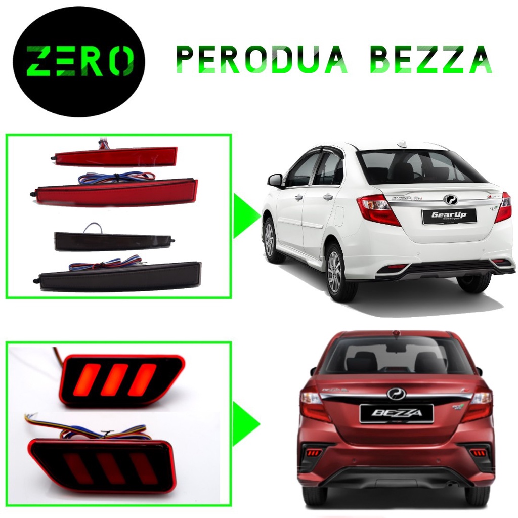 Perodua Bezza 2016 - 2021 rear reflector light 3 daylight sequential ...