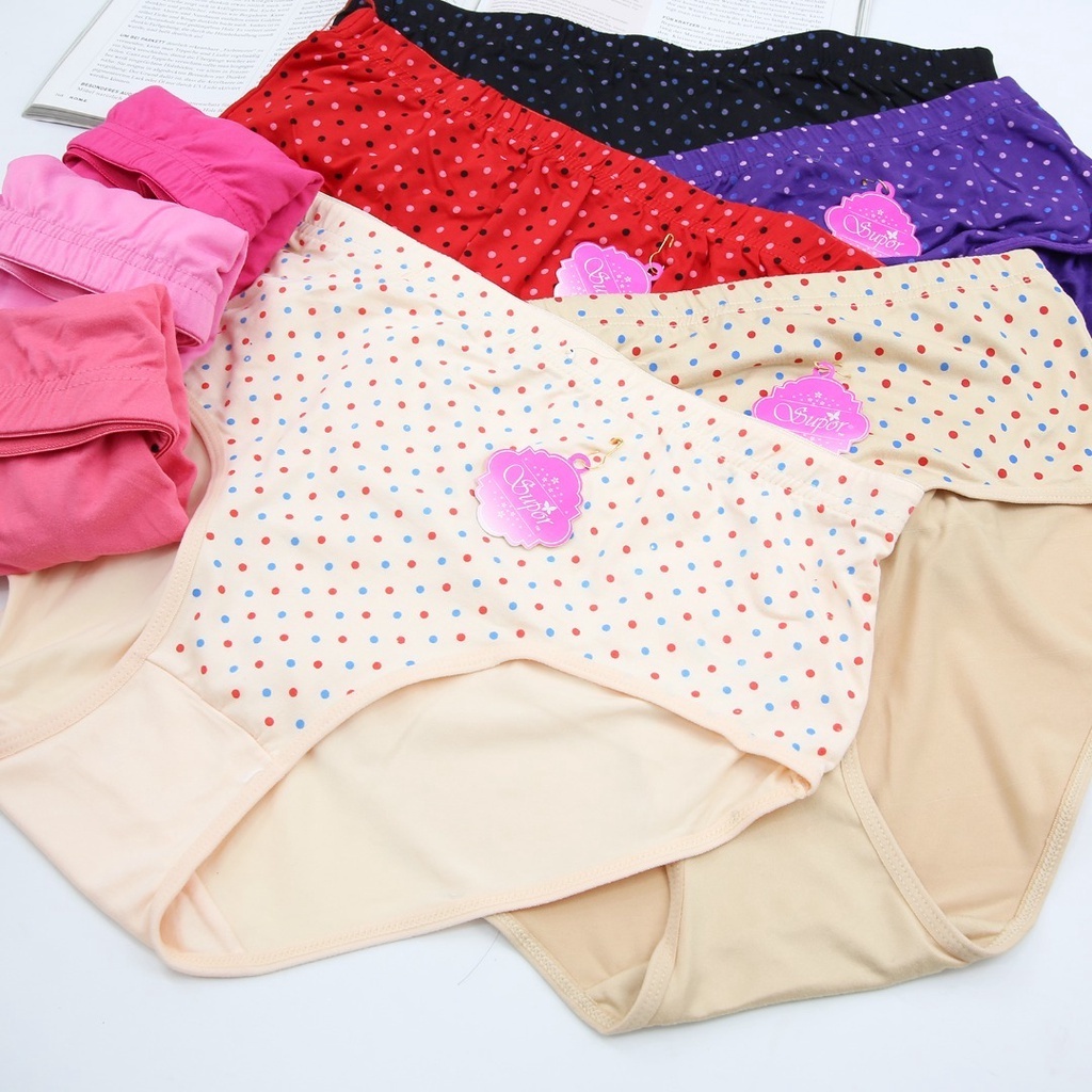 Panties Cotton Extra Plus Size 95kg 130kg Soft Stretchable Anti