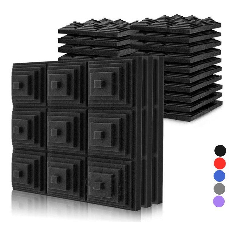 30*30*5cm 3D DIY Soundproofing Silencer Studio Acoustic Foam Panel ...