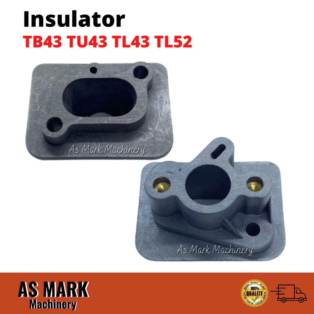 Insulator Tapak Carburetor Mesin Rumput Tolak Hand Push Lawn Mower Auger TB43 TU43 TL43 TL52 ...