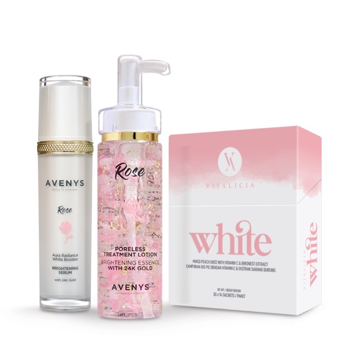Avenys Set Rose Putih | Shopee Malaysia