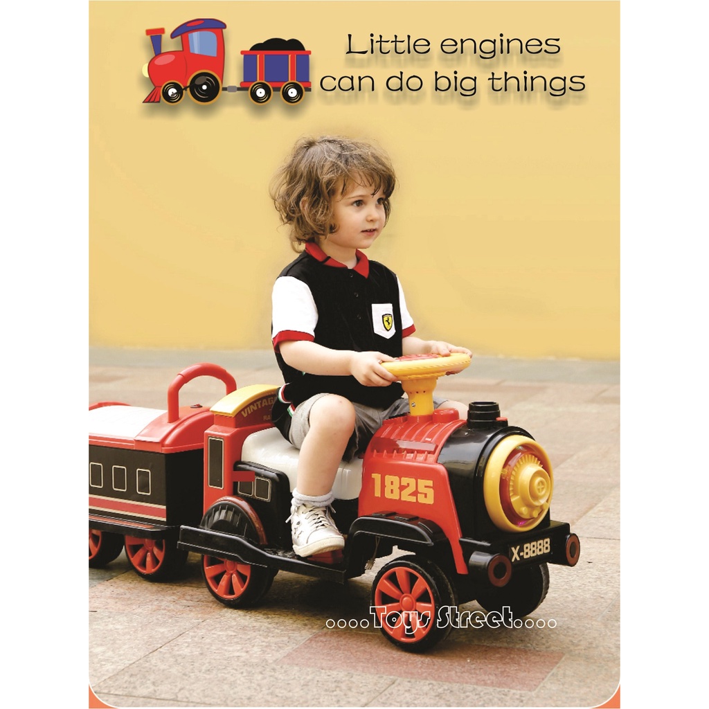TOYS STREET (TS2205) 2 SEATER KIDS BATTERY OPERATED RIDE ON TRAIN ...
