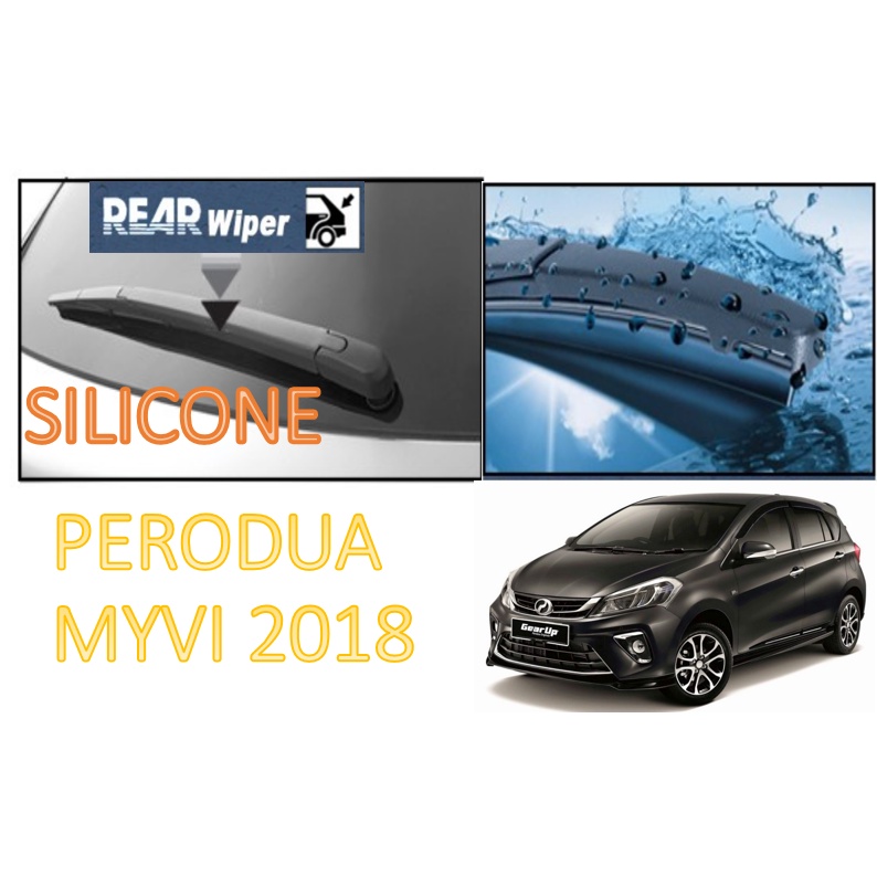 PERODUA MYVI 2018 Japan Silicon 12inch 3 Sections Boneless Car Rear ...