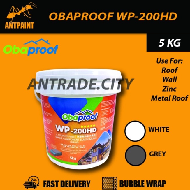 5KG Obaproof Waterproofing UV Resistant WP-200HD A Solvent Elastemeric ...