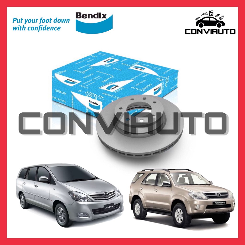 TOYOTA FORTUNER INNOVA 04’-08’ FRONT BRAKE DISC ROTOR / ULTIMATE BENDIX ...