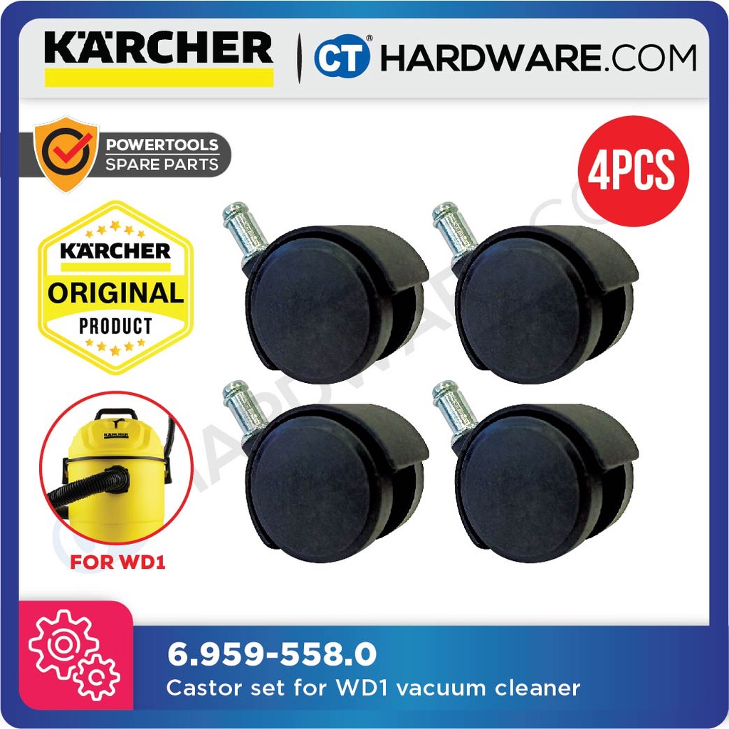 KARCHER 69595580 CASTOR FOR WD1 VACUUM CLEANER - 4PCS | Shopee Malaysia