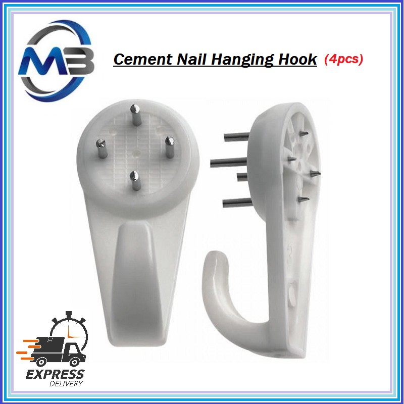Hanging Hook Cement Nail Invisible Nail Seamless Nail Wall Nail 4pcs ...