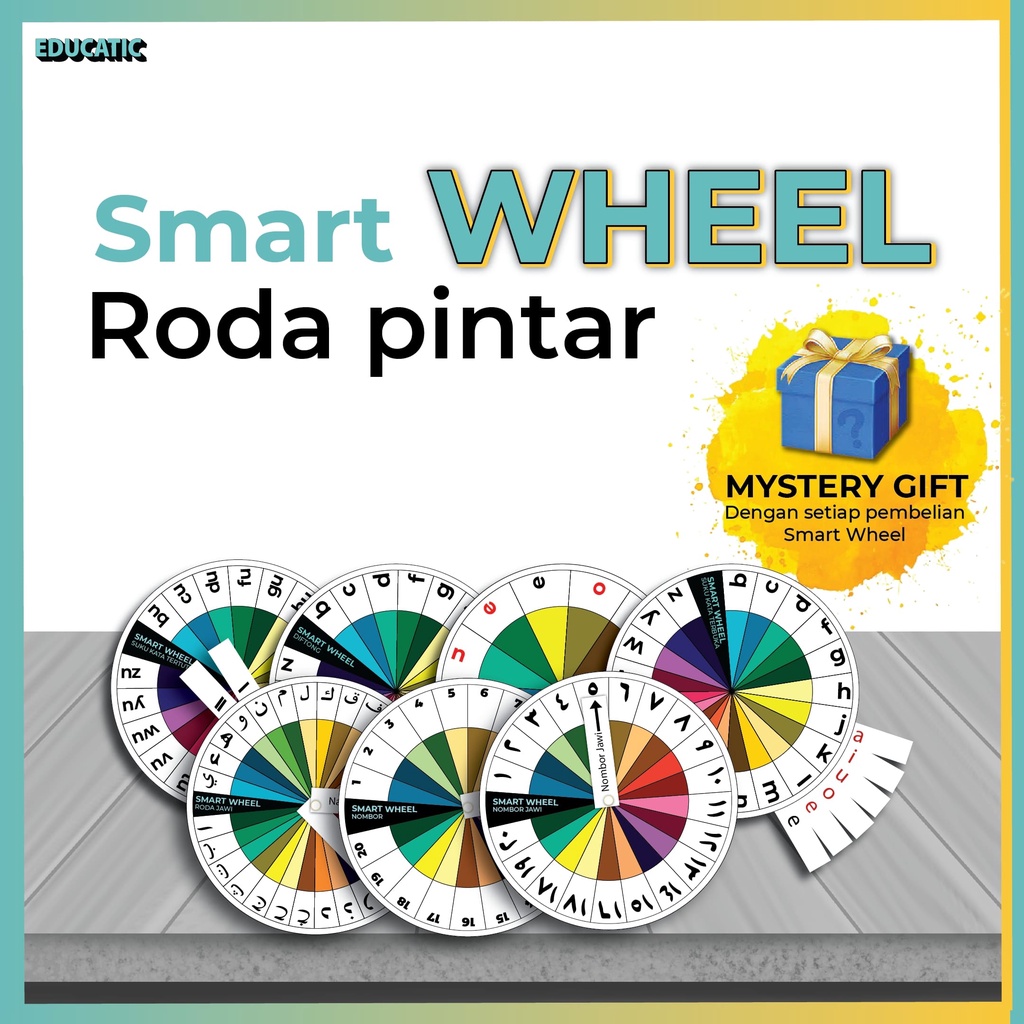 SMART WHEEL FULL SET | Huruf Yang Jelas (nombor, nombor jawi, huruf ...