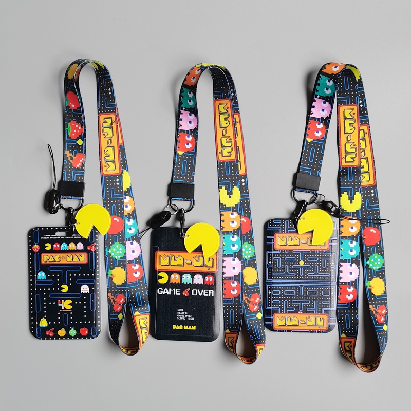 pac man pacman card holder with lanyard cardholder id card holder Neck ...