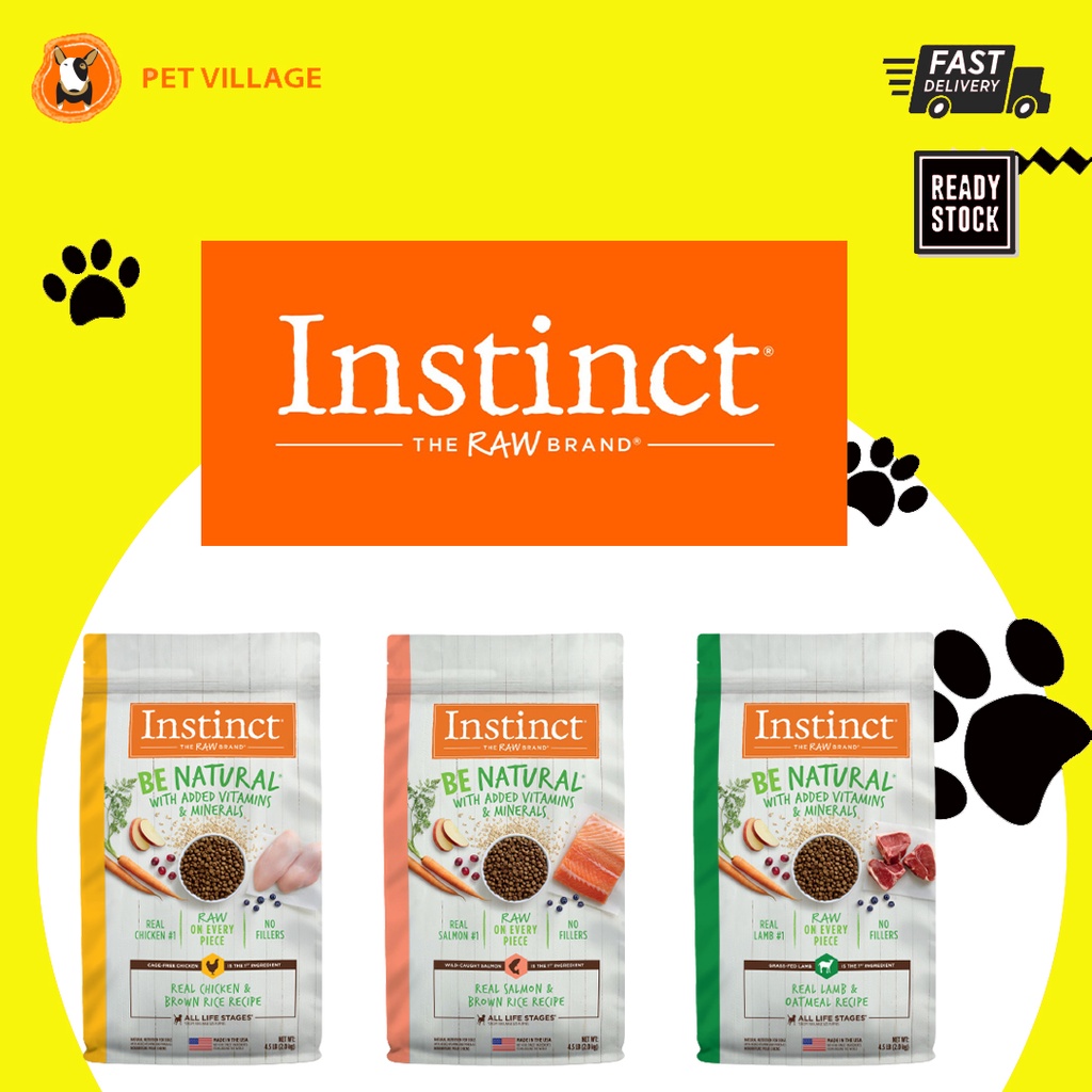 INSTINCT Dog Be Natural Real Chicken&Brown Rice/Real Salmon&Brown Rice ...