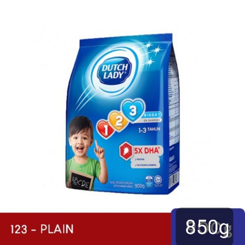 Dutch Lady 123 Plain Formulated Milk Powder 850g | Shopee Malaysia