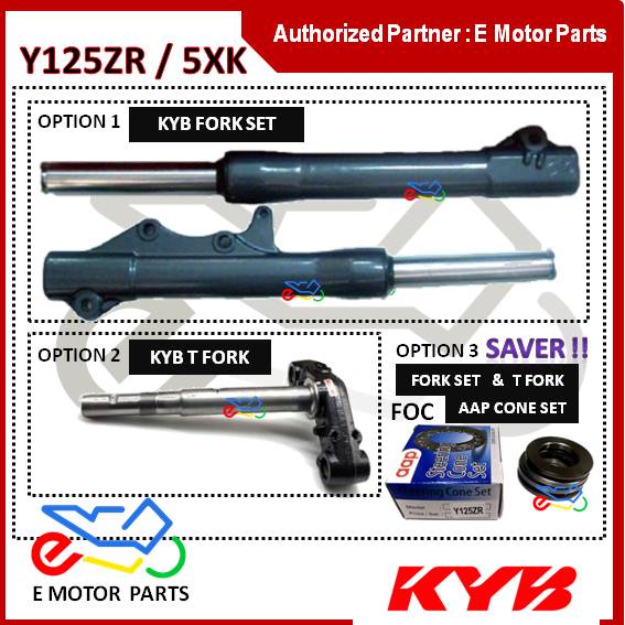 FORK Y125 Y125Z Y125ZR FRONT FORK SET DEPAN DAMPER T FORK TIGA KAKI FORK STEERING STEM BULAT 5BU ...