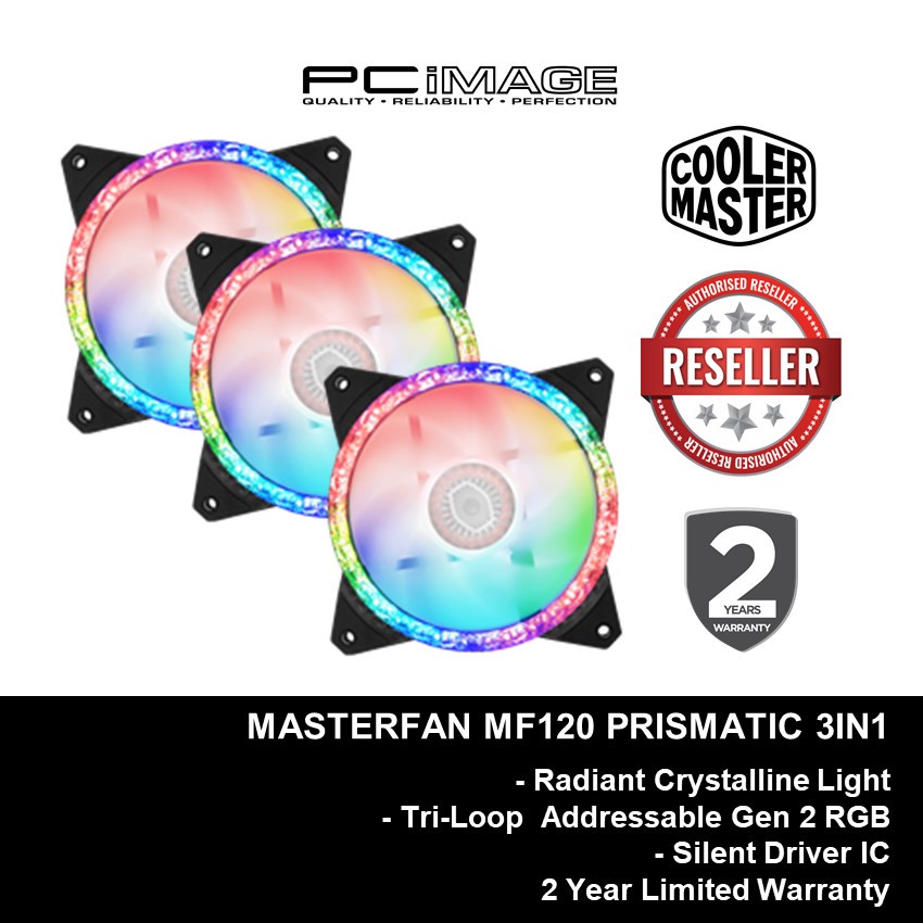 COOLER MASTER MF120 PRISMATIC 3 IN 1 FAN WITH RADIANT CRYSTALLINE ...