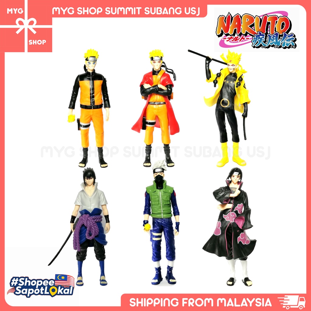 OEM 17cm Naruto Sasuke Kakashi Itachi Japan Manga Anime Action Figure ...