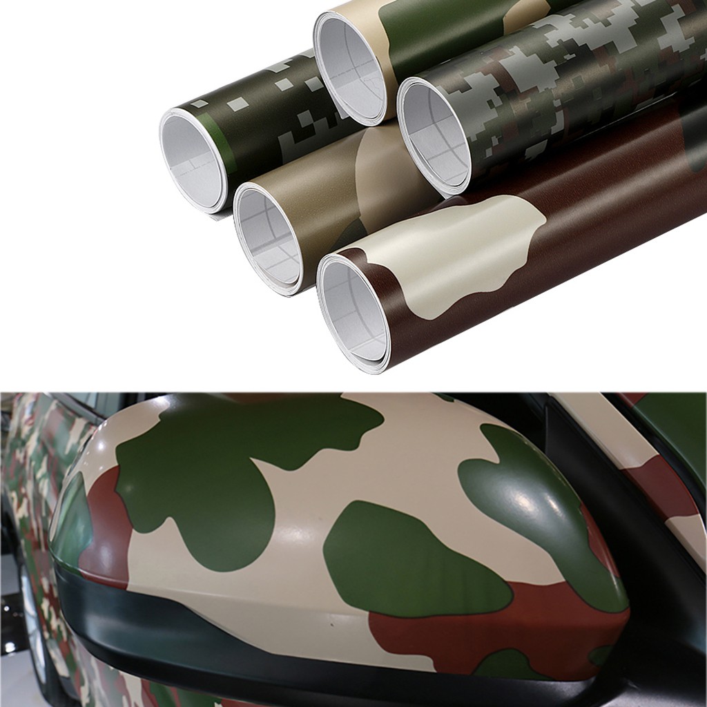 30x100cm Camouflage Vinyl PVC Wrap Film Car Sticker Decal Military Army ...