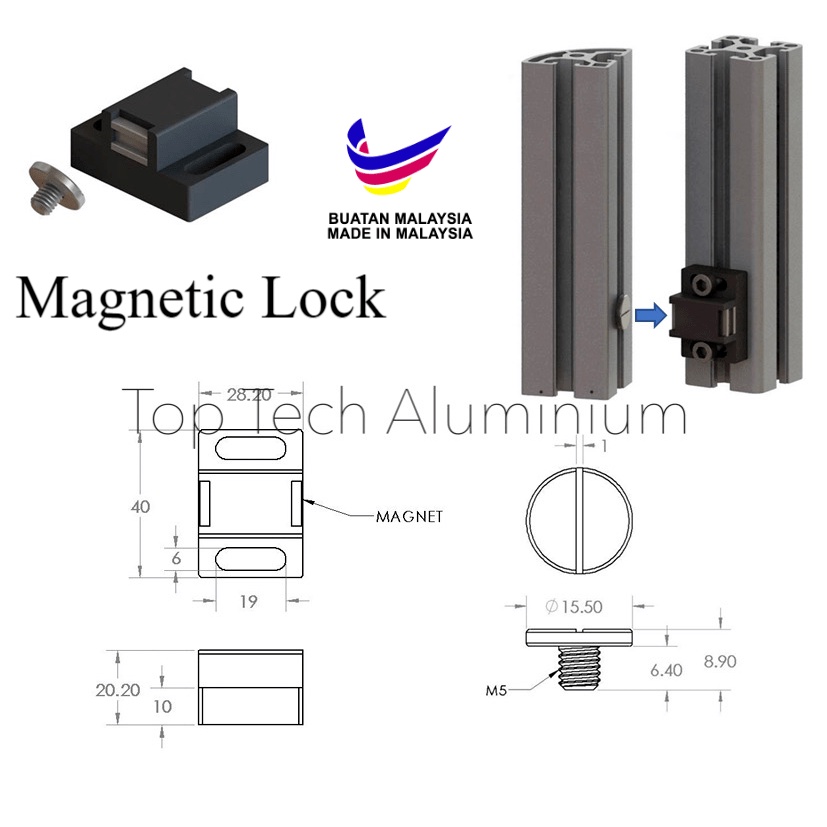[Ready Stock/Fast Delivery]Magnetic Lock PVC, Magnet and Plated Steel ...