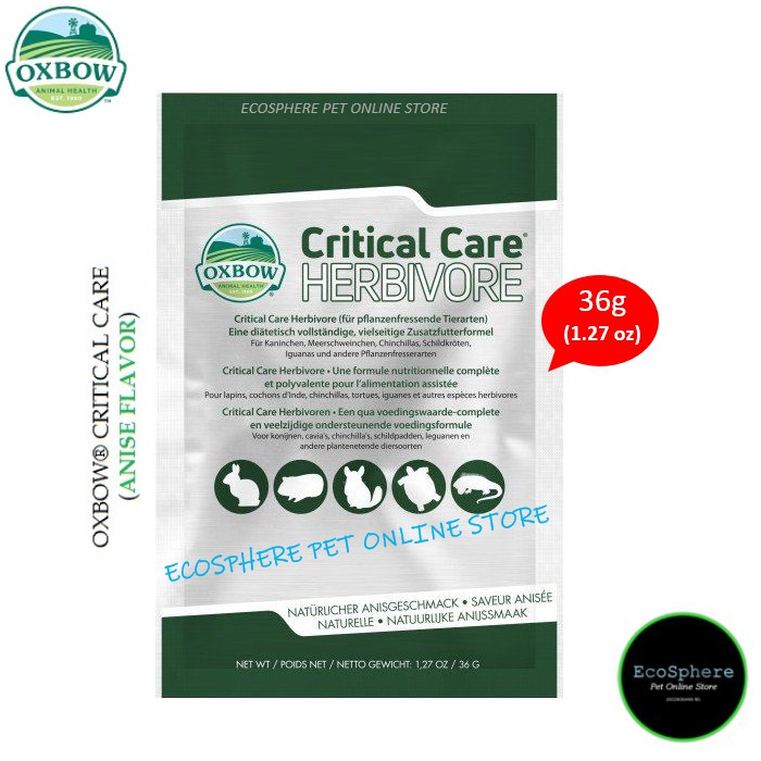 OXBOW Critical Care Herbivore (Anise Flavor) 36g - For Rabbit, Guinea ...
