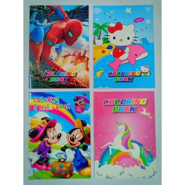 A4 Disney cartoon sticker colpuring book | Shopee Malaysia