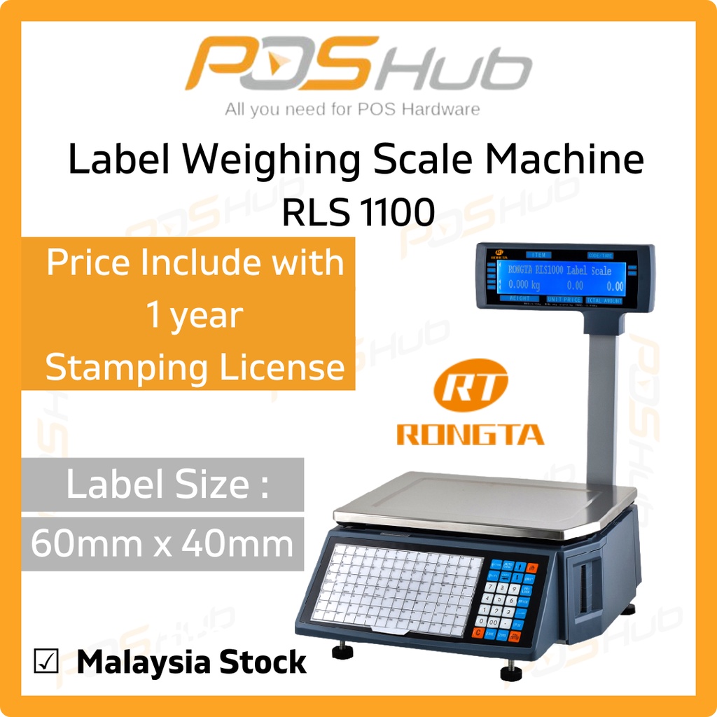Rongta Barcode Label Weighing Scale 30kg RLS 1100 Timbang Barcode with ...