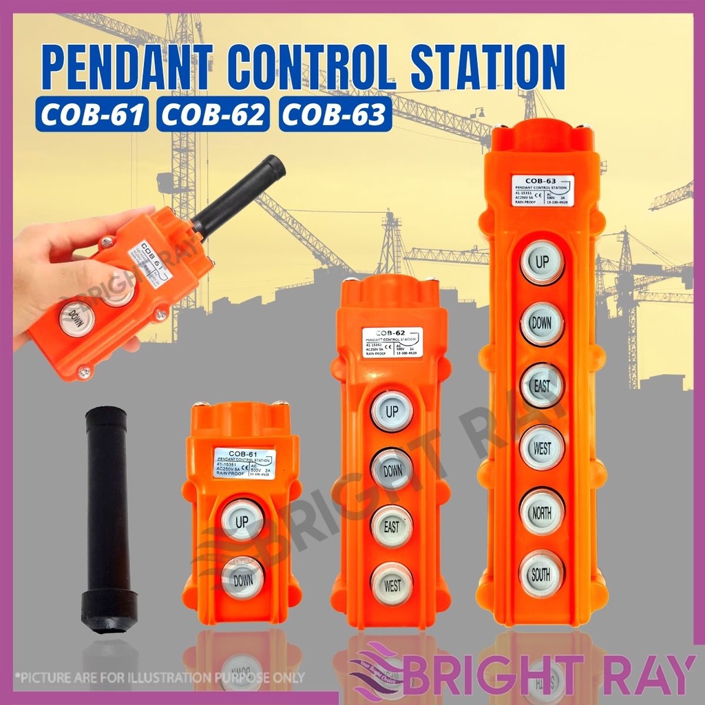COB-61/COB-62/ COB-63 Rainproof Hoist Crane Push Button Switch Crane ...