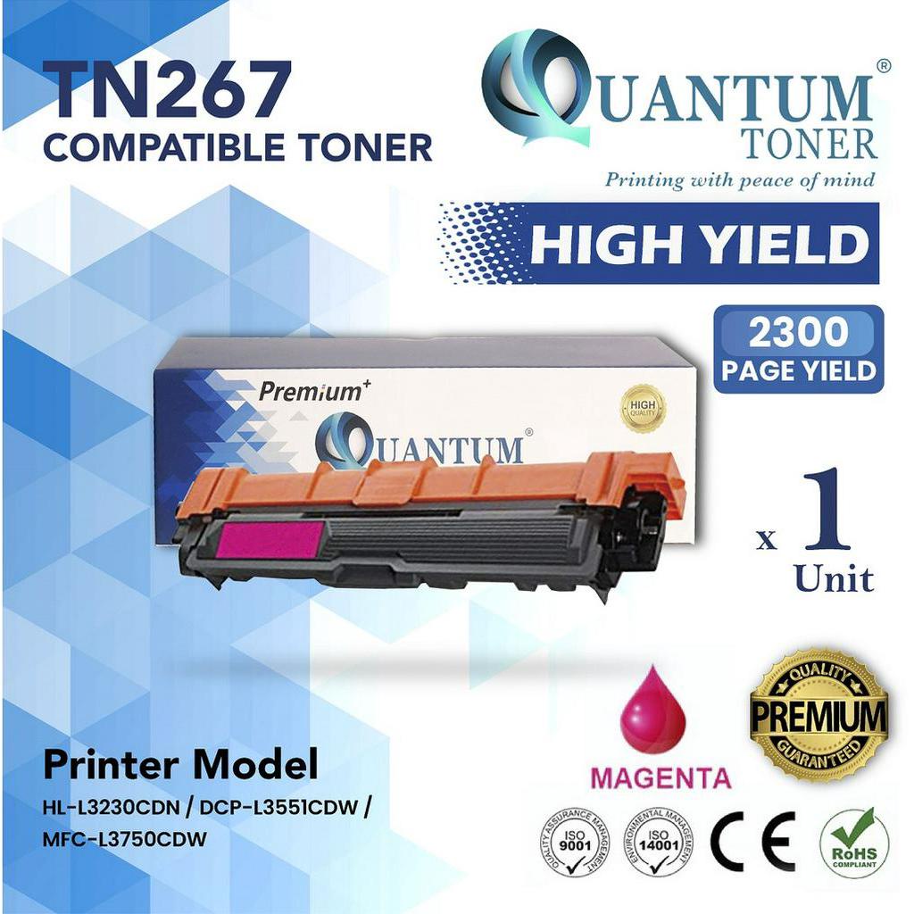 MAGENTA TN267 TN-267 Compatible Toner Brother HL L3230CDN DCP L3551CDW ...