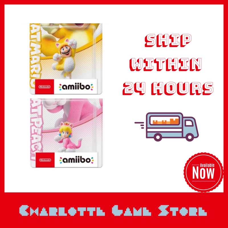 [CHEAPEST] Super Mario Amiibo - Cat Peach (Box dented) | Shopee Malaysia