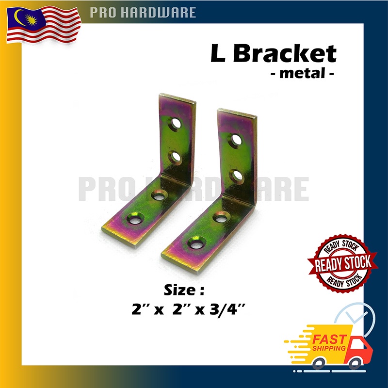 Metal 2'' X 2'' X 3/4'' L Bracket Furniture Angle Bracket / L Bracket ...