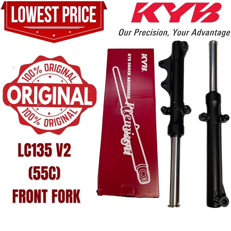 YAMAHA LC135 V2 CLUTCH LC135 5S (55C)100% ORIGINAL KYB FRONT FORK SET/ FORK DEPAN/ DAMPER ASSY ...