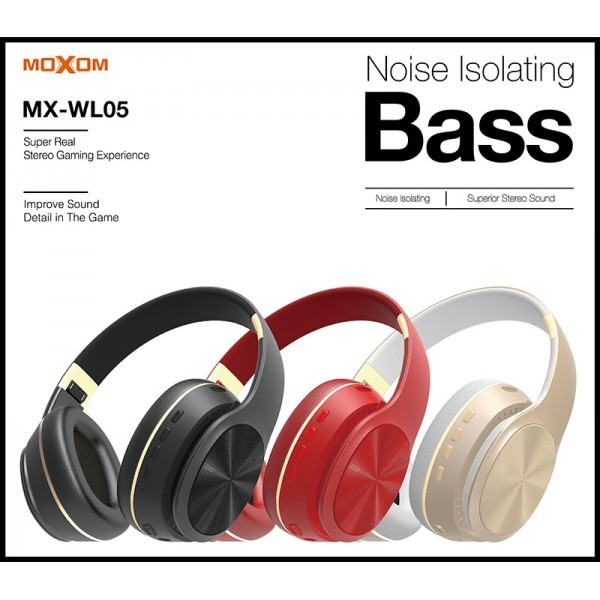 MOXOM MX-WL05 SOUL-STIRRING BASS WATERPROOF BLUETOOTH V5.0 WIRELESS 2 WAY CONNECT HEADPHONE ...