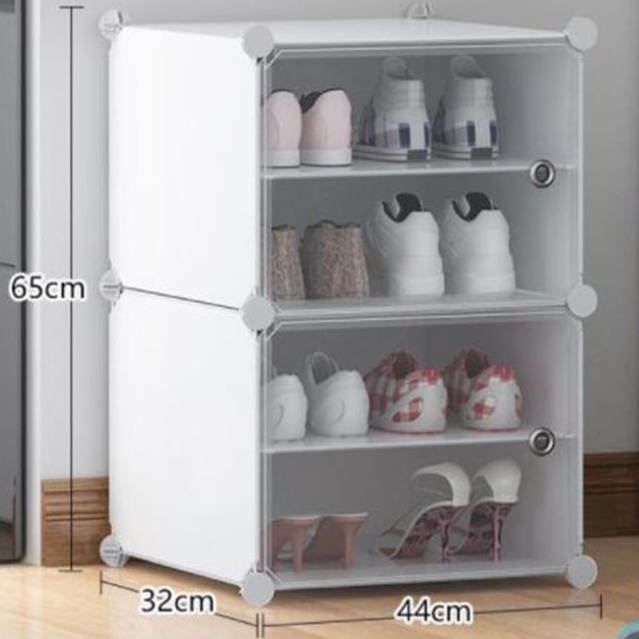 [OneHome] Shoe Storage Box Rack Organizer Shelf Cover Protect Dust Door ...