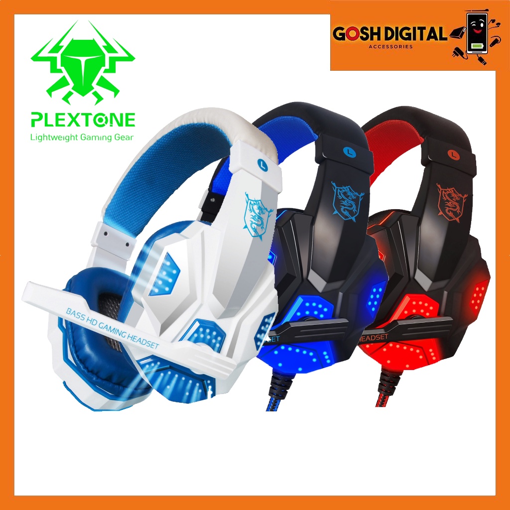 PLEXTONE PC780 Double Bass Gaming Headphone Headsets with HD Mic LED ...